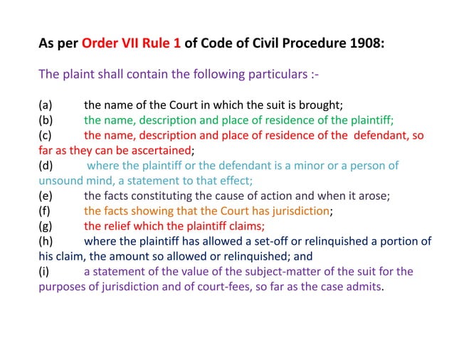 The Code of Civil Procedure, 1908 | PPTX | Law
