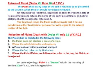 The Code of Civil Procedure, 1908 | PPTX
