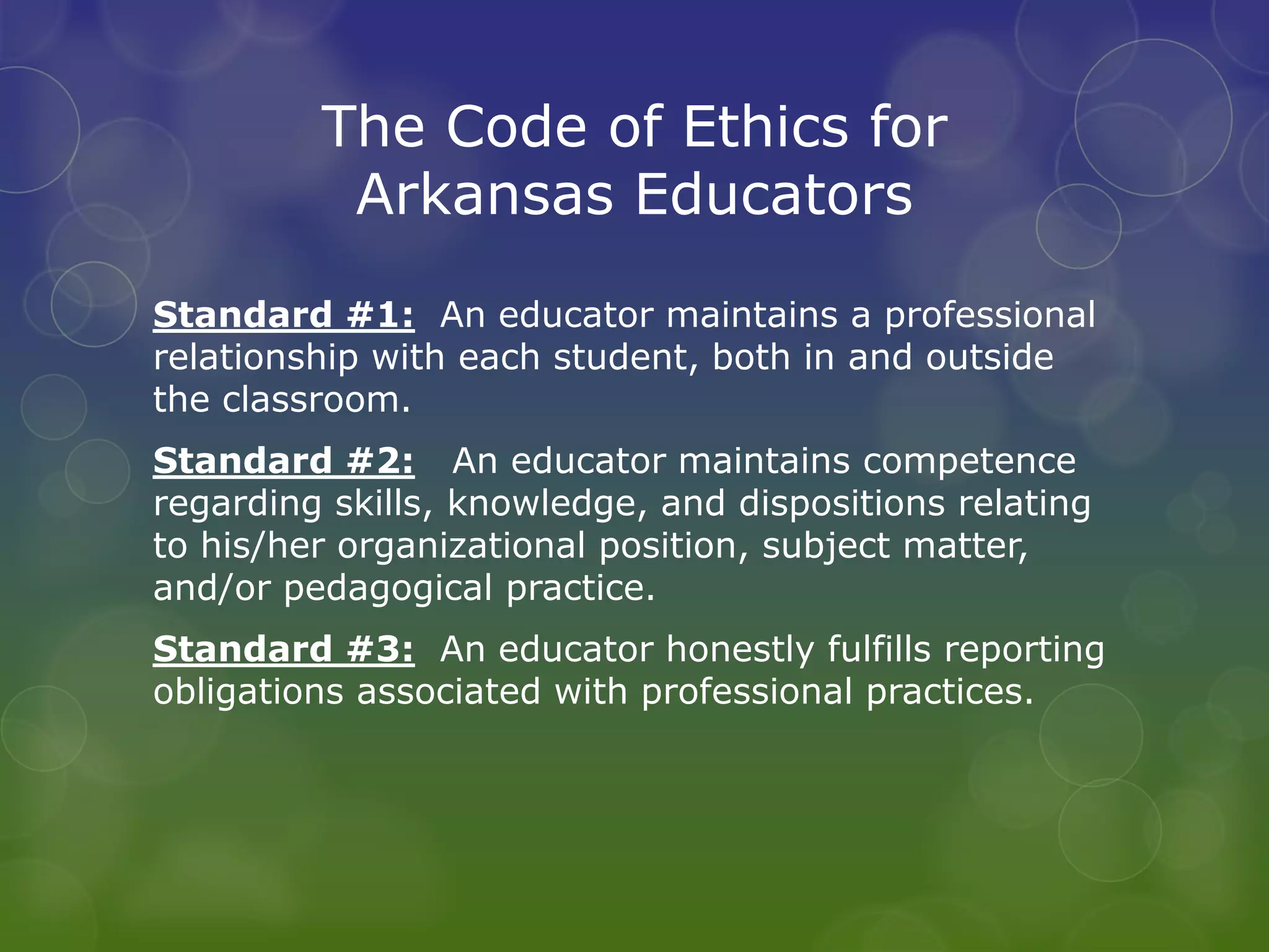 The code of ethics 2012 power point presentation -animated | PPT