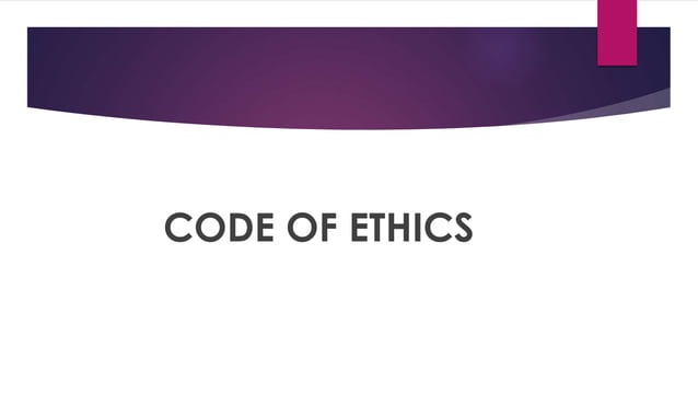 The code of ethics for counselors | PPTX | Professional School ...