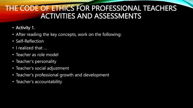 The Code of Ethics for Professional Teachers.pptx | Professional School ...