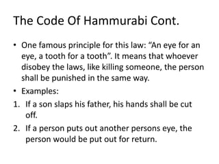 Code Of Hammurabi In English