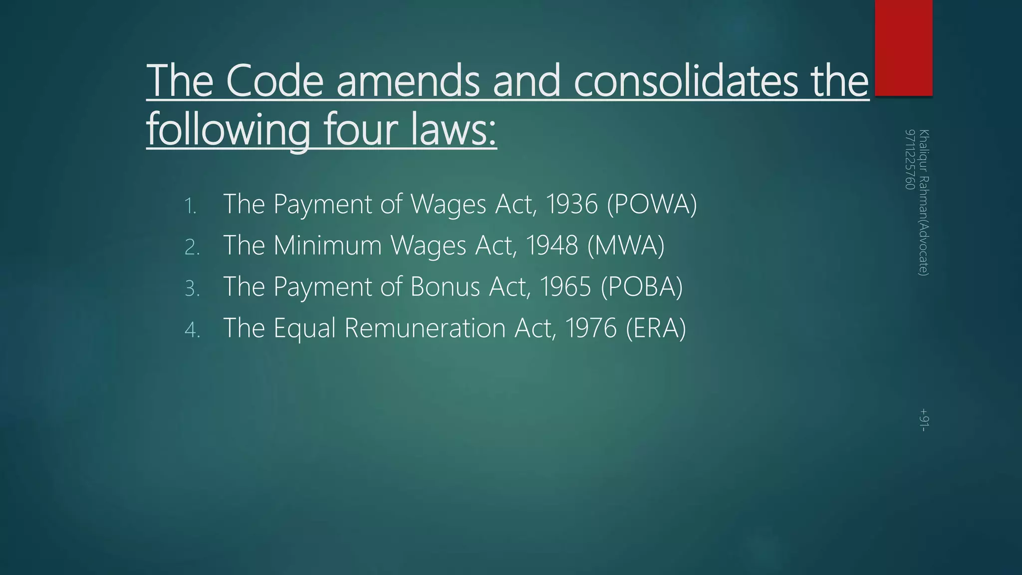 The code on wages 2019 | PPTX