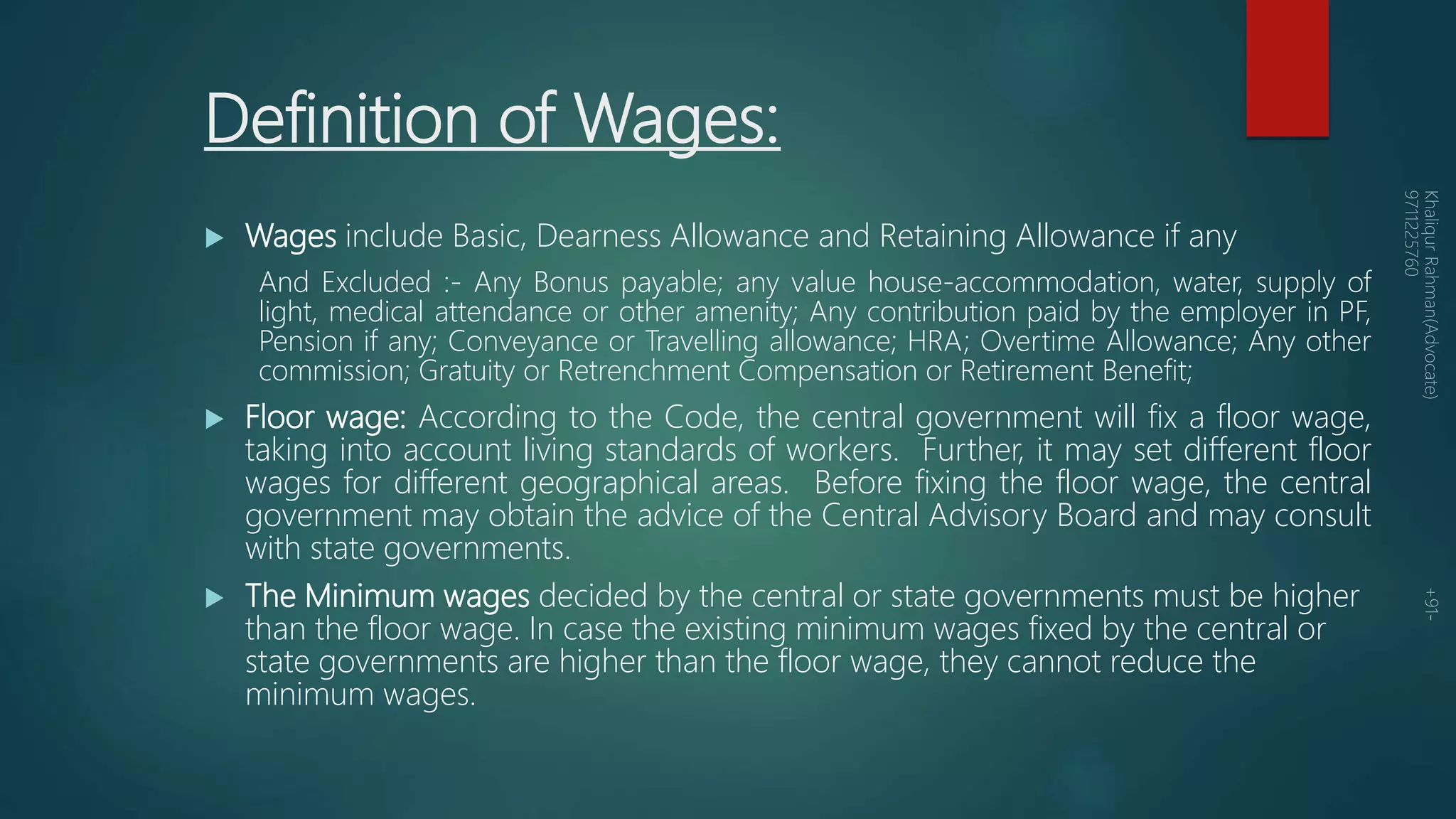 The code on wages 2019 | PPTX