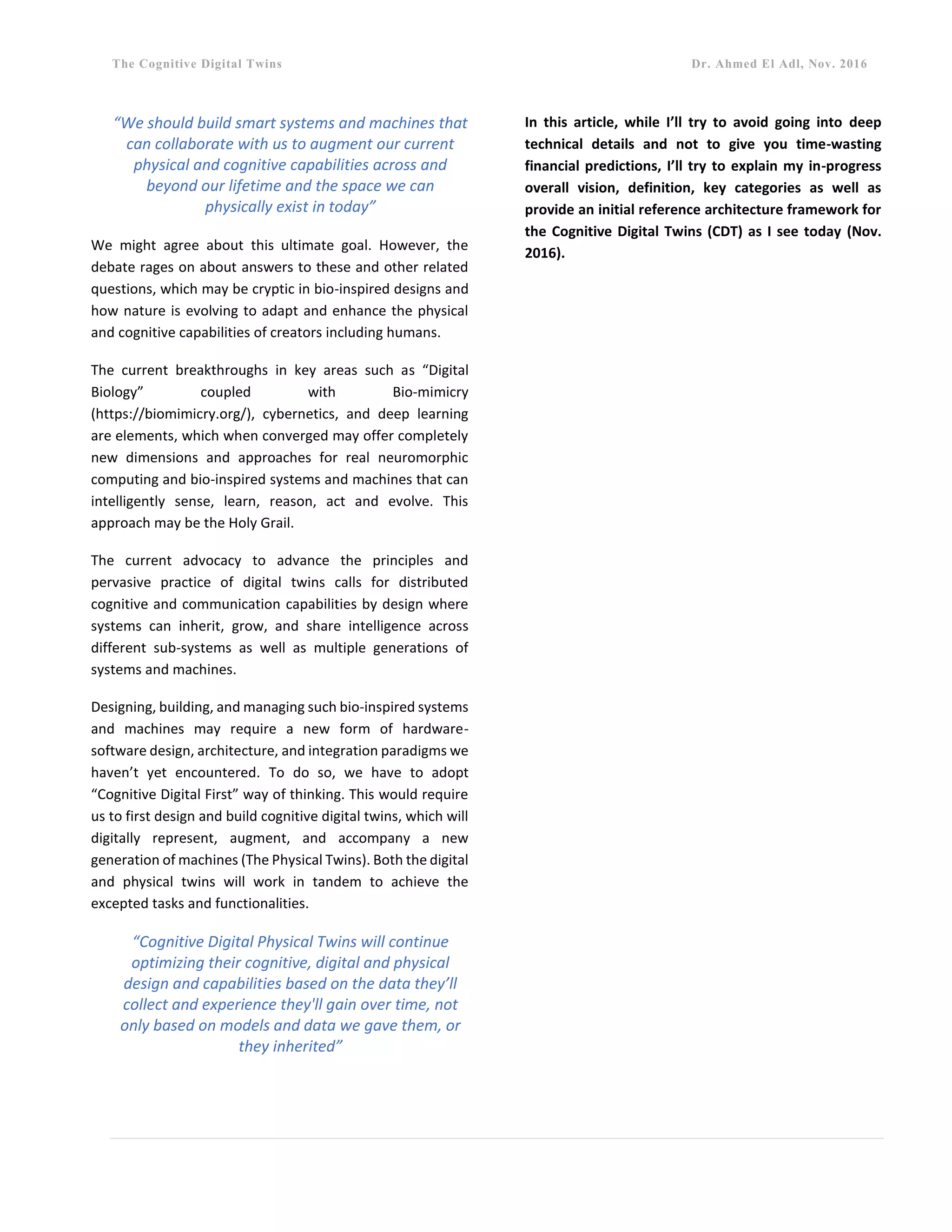 The Cognitive Digital Twin | PDF