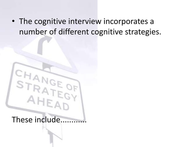 The cognitive interview | PPTX