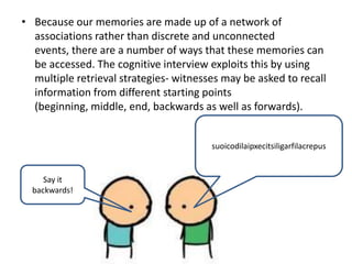 The cognitive interview | PPTX