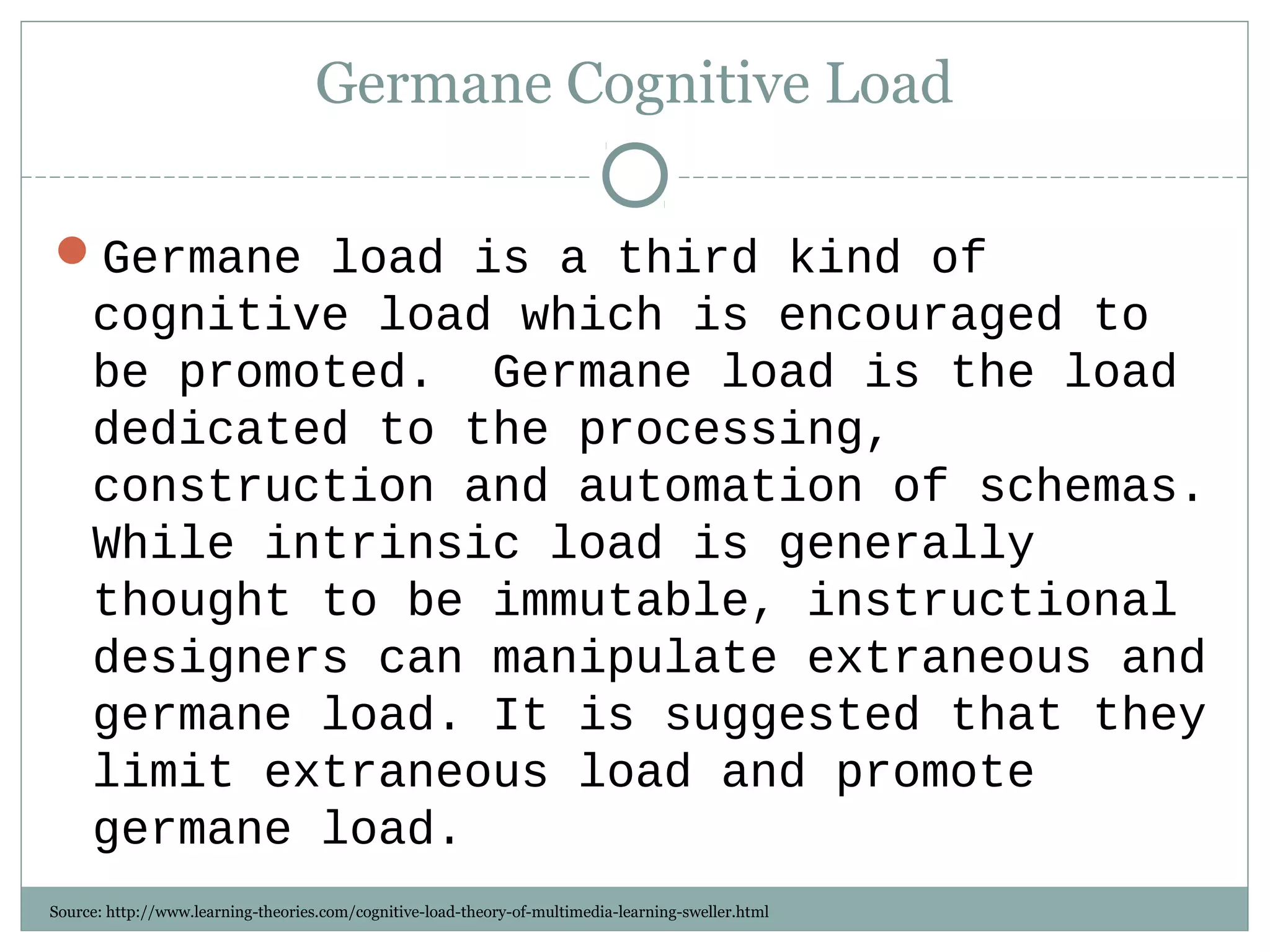 The cognitive load theory | PPT