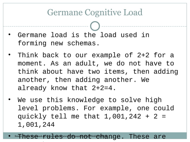 The cognitive load theory | PPT | Homework and Study | Education