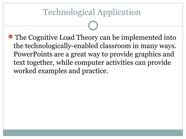 The cognitive load theory | PPT | Homework and Study | Education