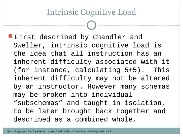 The cognitive load theory | PPT | Homework and Study | Education