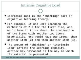 The cognitive load theory | PPT