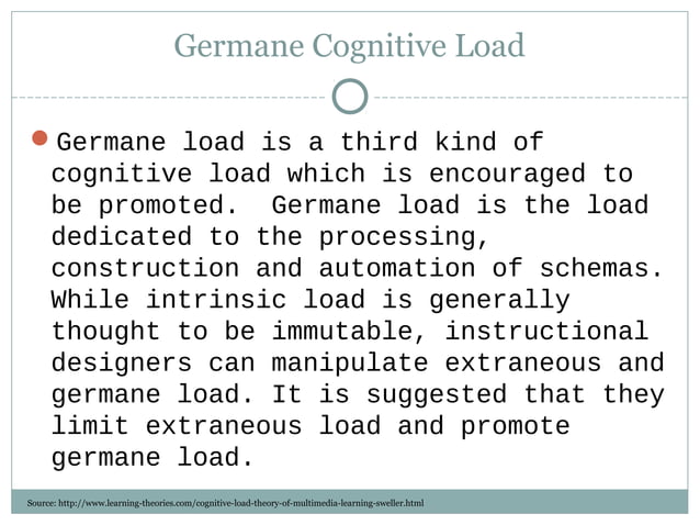The cognitive load theory | PPT | Homework and Study | Education
