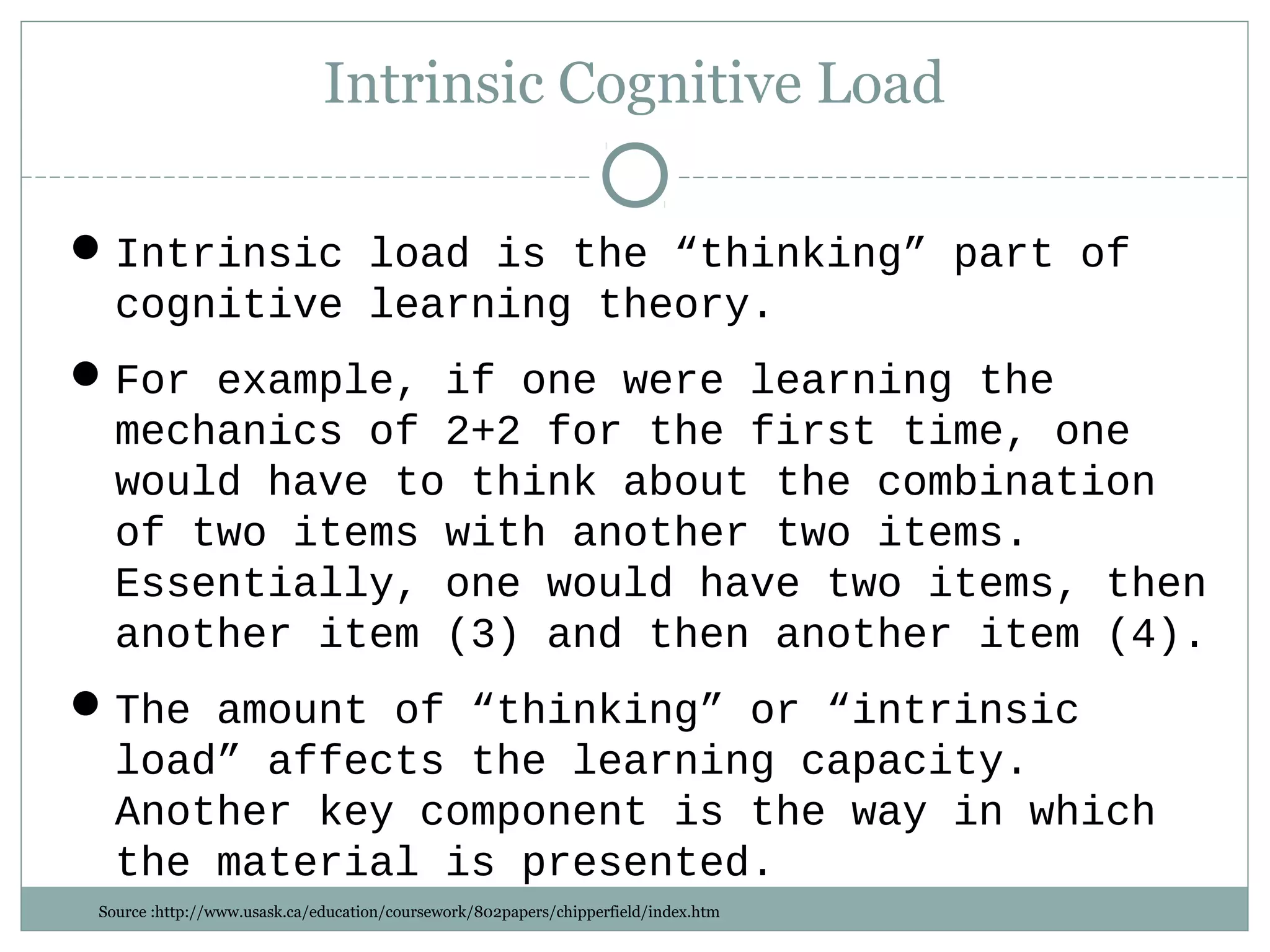 The cognitive load theory | PPT