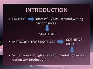 The Cognitive Model of Writing Process | PPTX