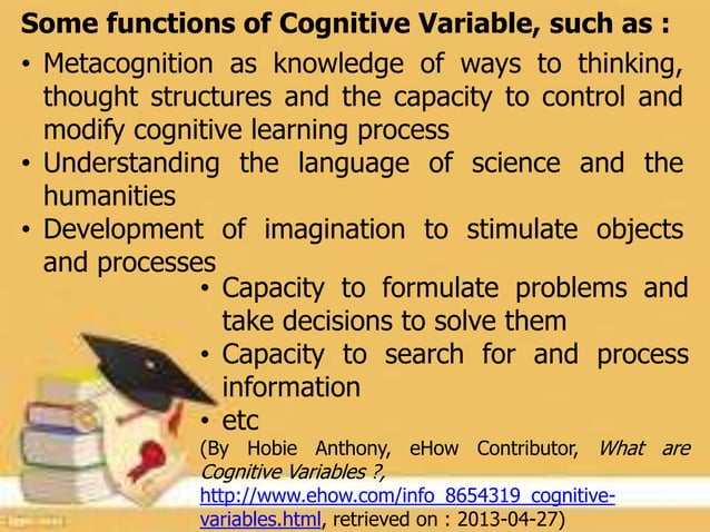 The cognitive variable - UMT | PPT