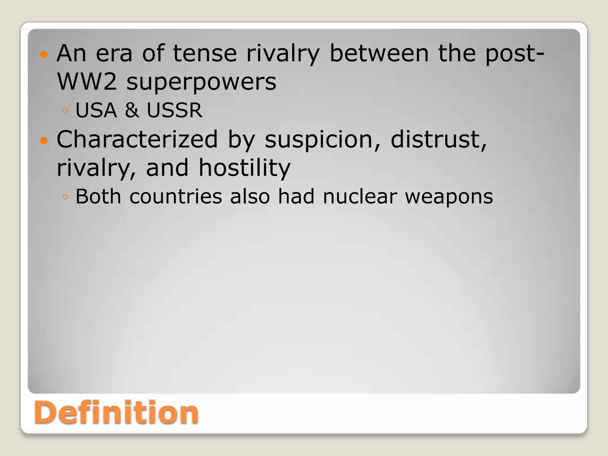 The Cold War: Origins | PPTX