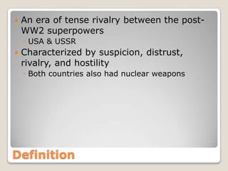 The Cold War: Origins | PPTX