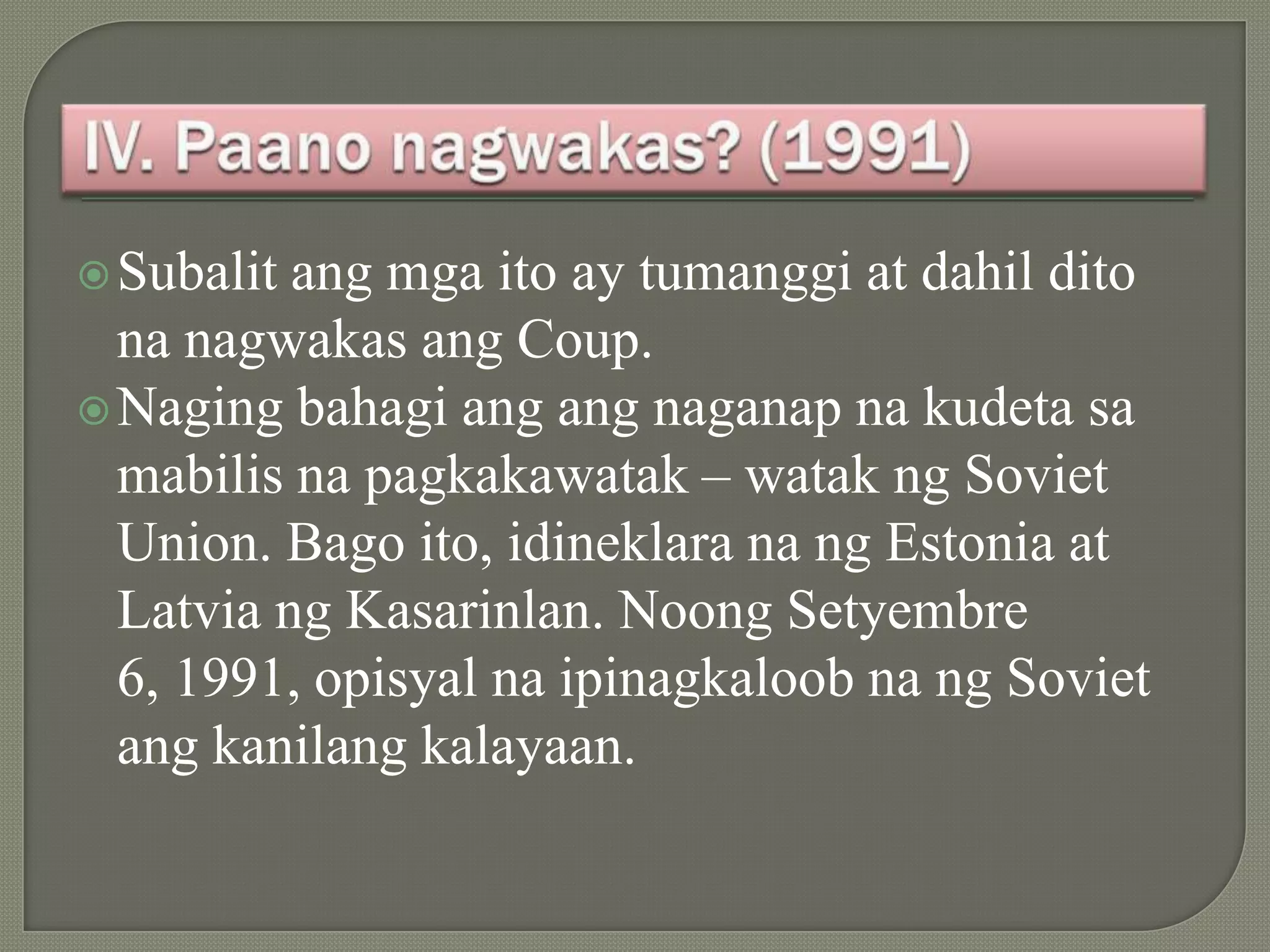 The Cold War (Tagalog) | PPTX