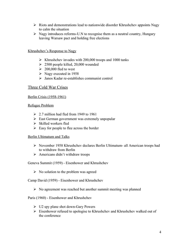 The Cold War Notes - Thomas Vanderstichele | DOC