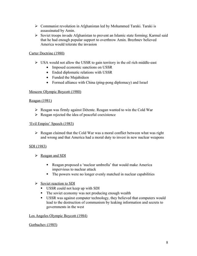 The Cold War Notes - Thomas Vanderstichele | DOC