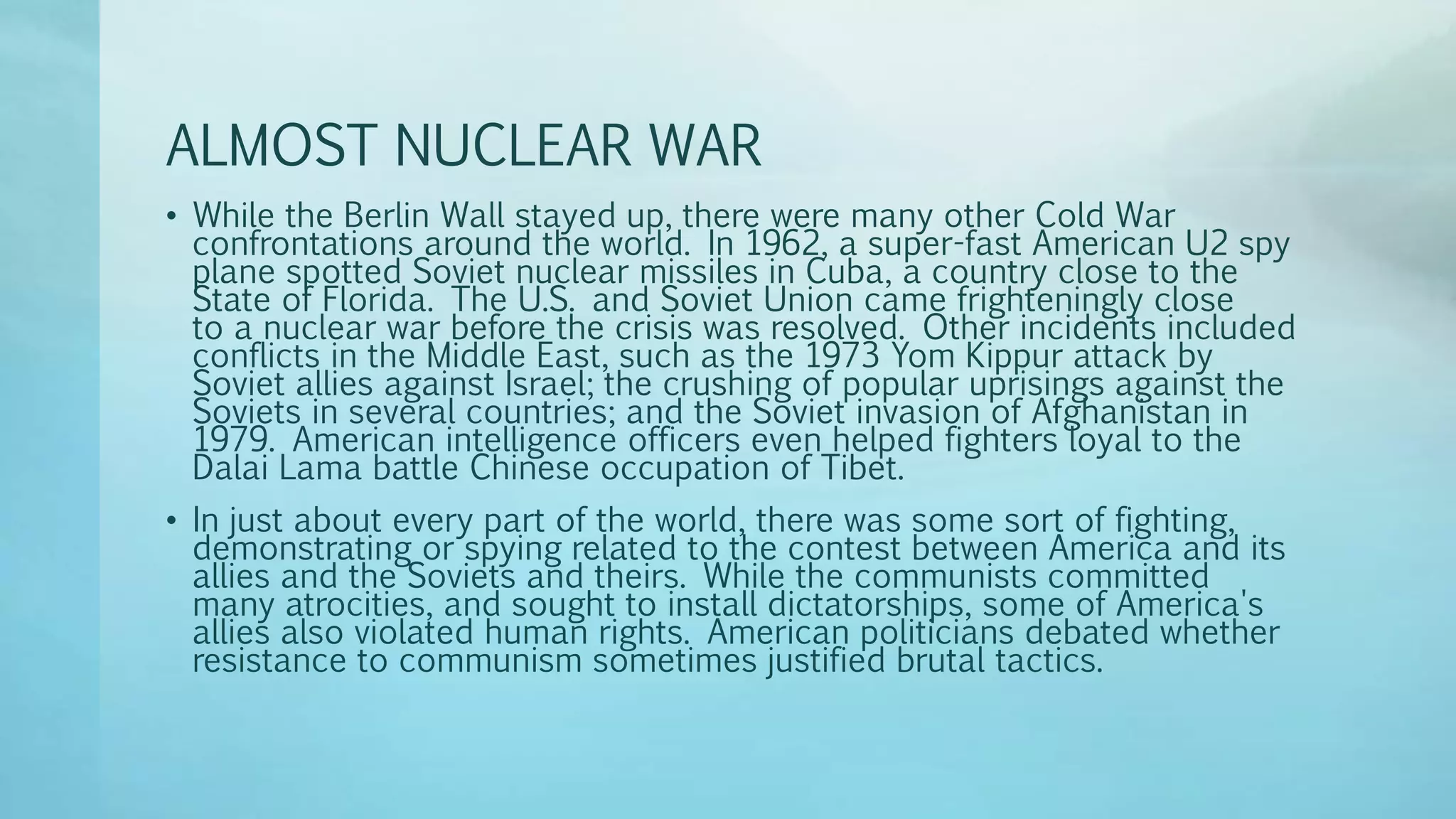 PowerPoint presentation about the Cold War. | PPTX