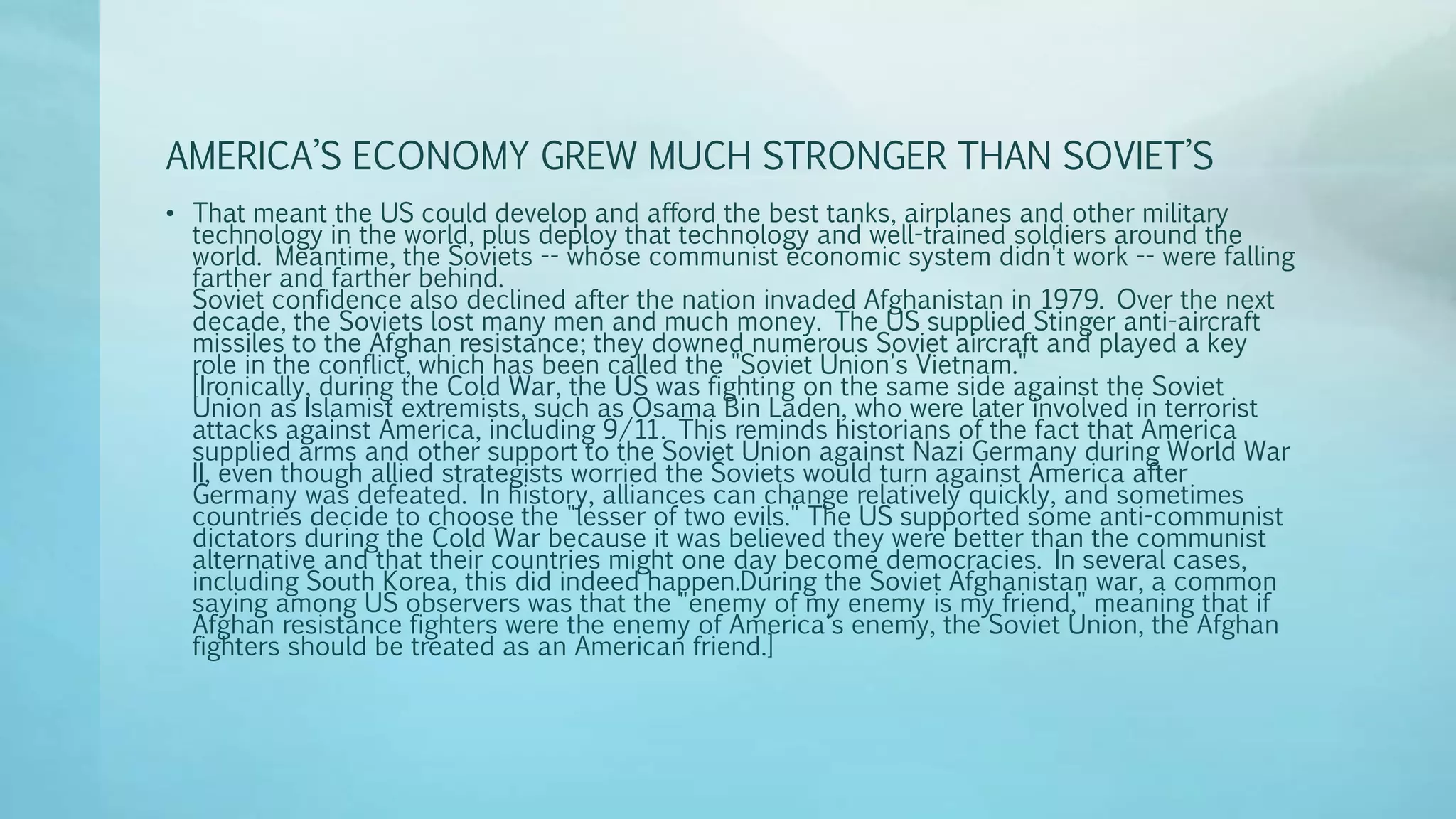 PowerPoint presentation about the Cold War. | PPTX