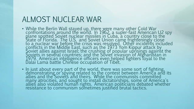 PowerPoint presentation about the Cold War. | PPTX | Death, Injury, or ...
