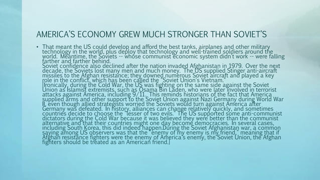 PowerPoint presentation about the Cold War. | PPTX | Death, Injury, or ...