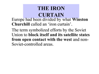 HISTORY YEAR 9 - THE COLD WAR | PPT