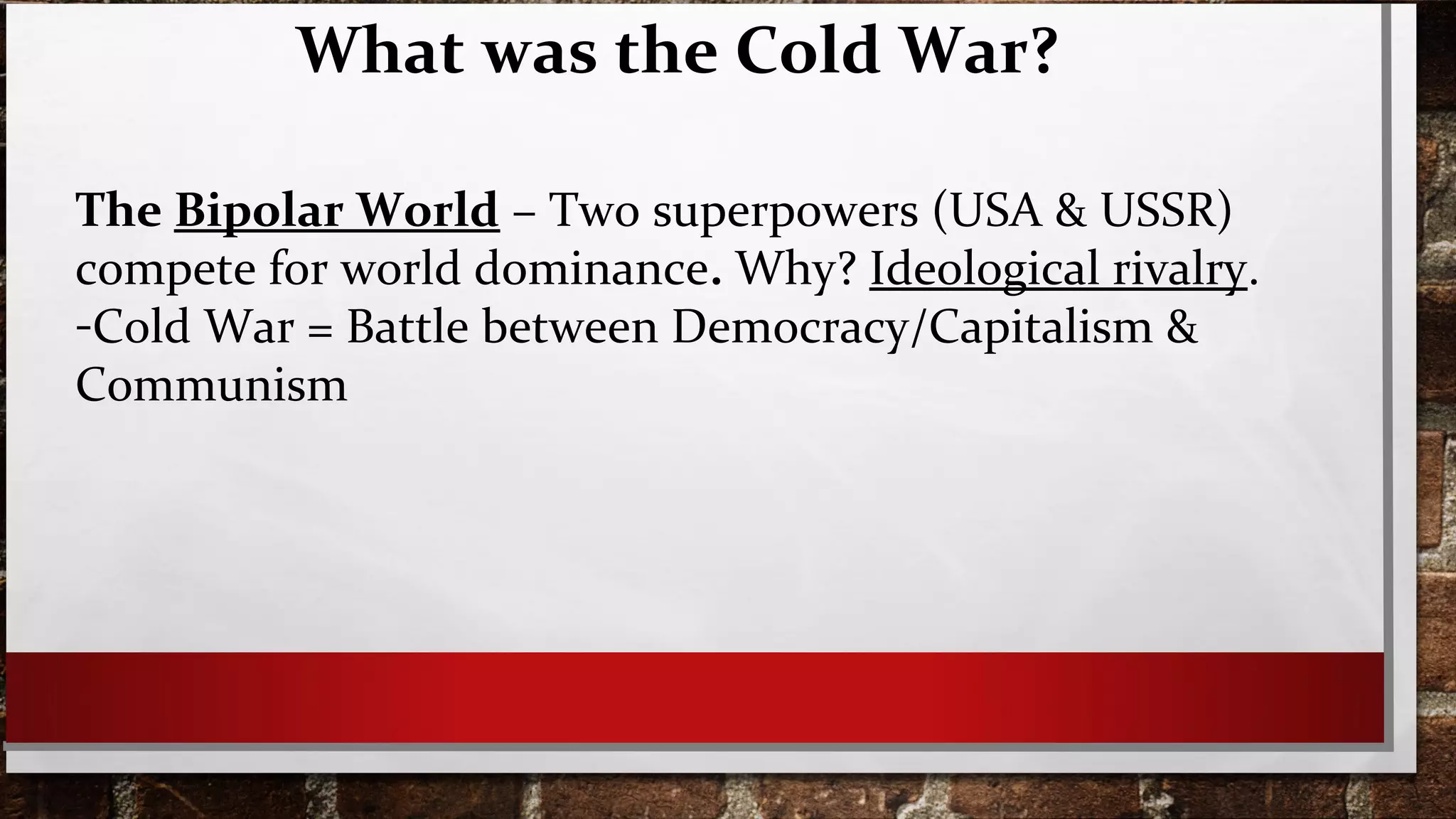 The cold war | PPT