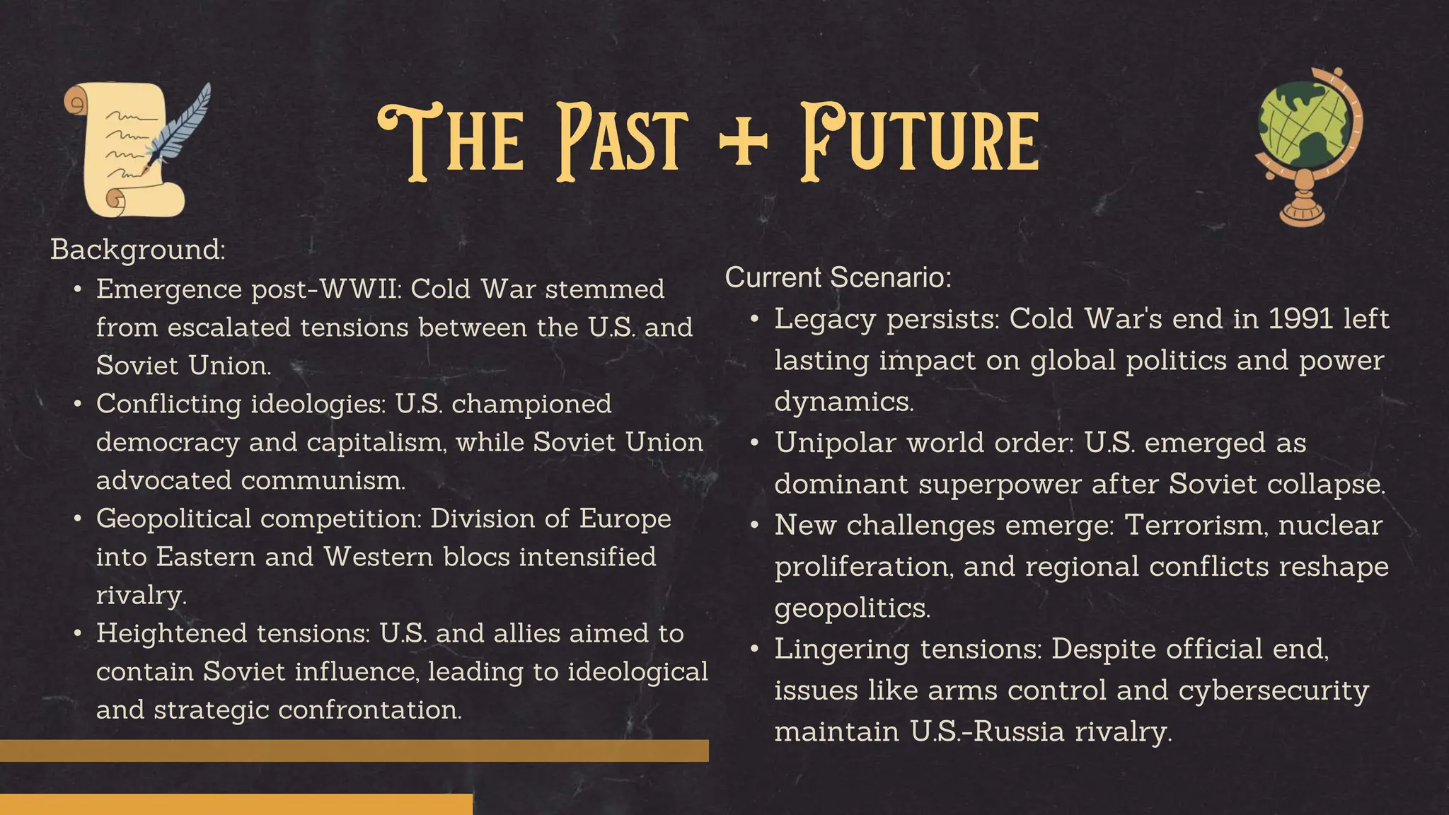 THE COLD WAR - USA X USSR ( The Soviet Union ) | PPTX