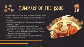 THE COLD WAR - USA X USSR ( The Soviet Union ) | PPTX