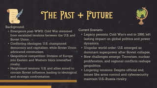 THE COLD WAR - USA X USSR ( The Soviet Union ) | PPTX