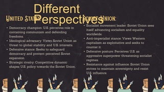 THE COLD WAR - USA X USSR ( The Soviet Union ) | PPTX