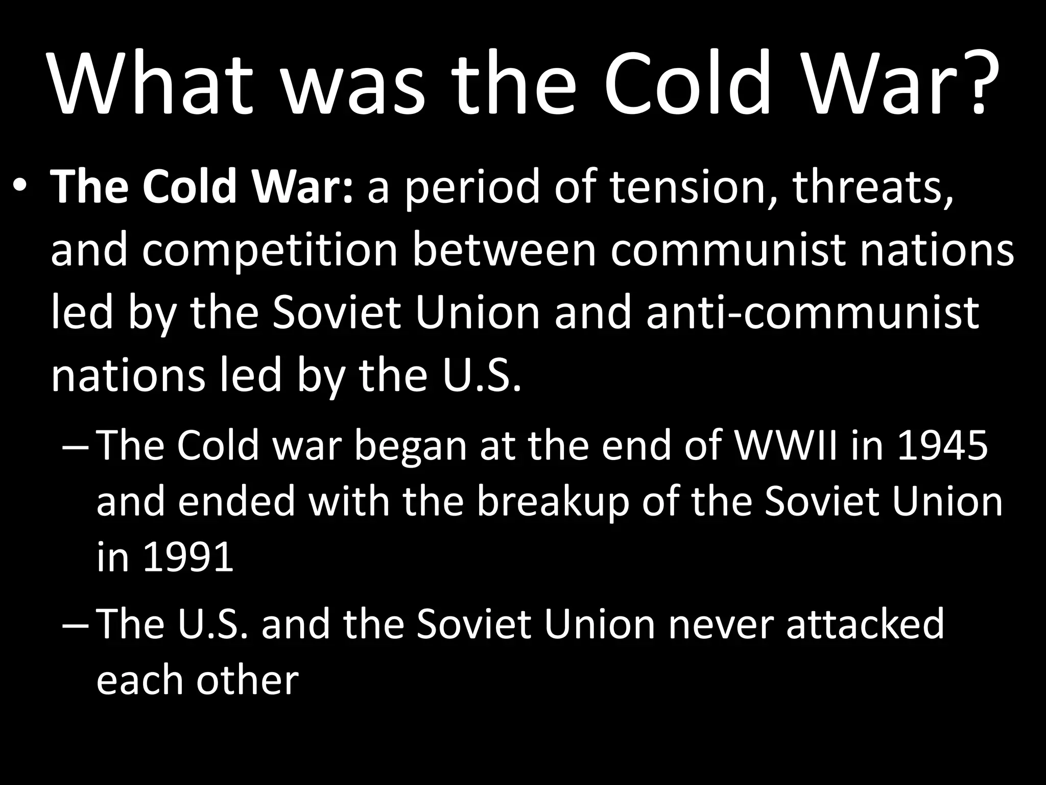 The cold war part 1 | PPT