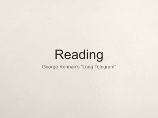 Lecture 13: The Cold War Abroad | PPT