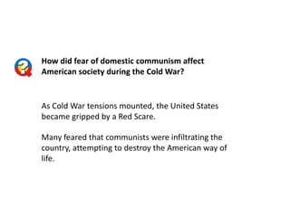 The Cold War at Home | PPT