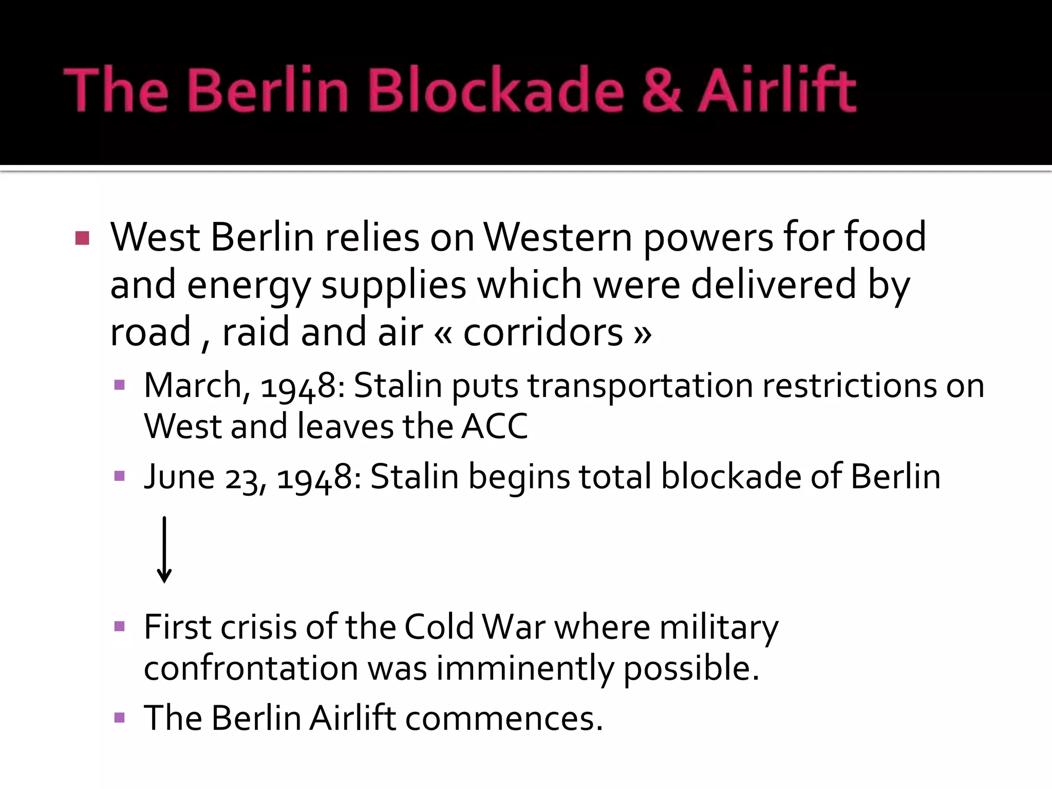 The Cold War Begins | PPTX | Europe Travel | Travel Locations