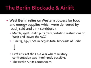 The Cold War Begins | PPTX | Europe Travel | Travel Locations