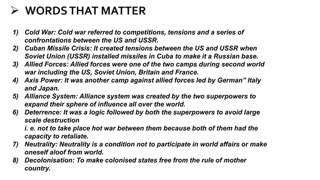 The cold war era | PPT