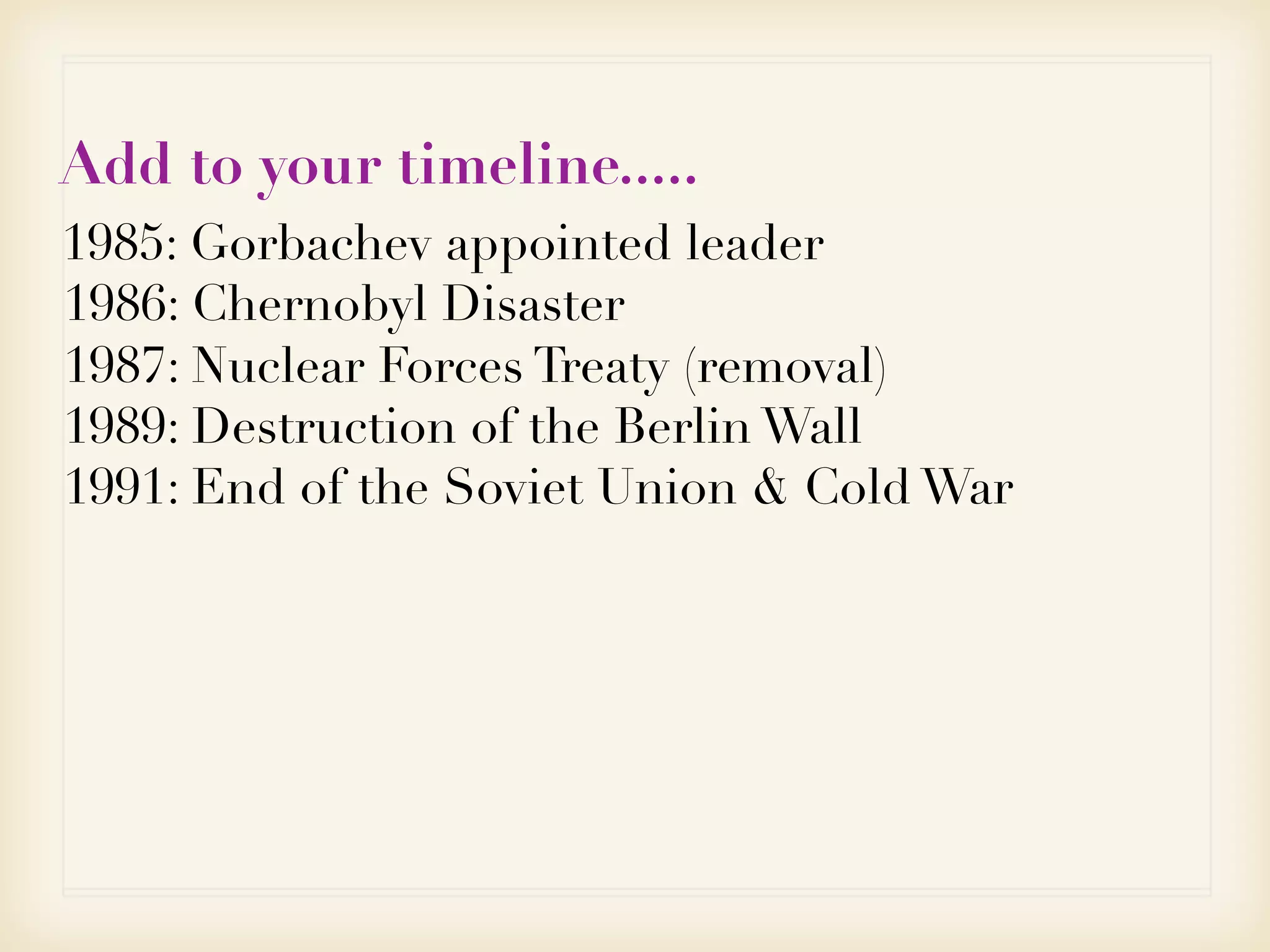 The cold war (the end) | PDF