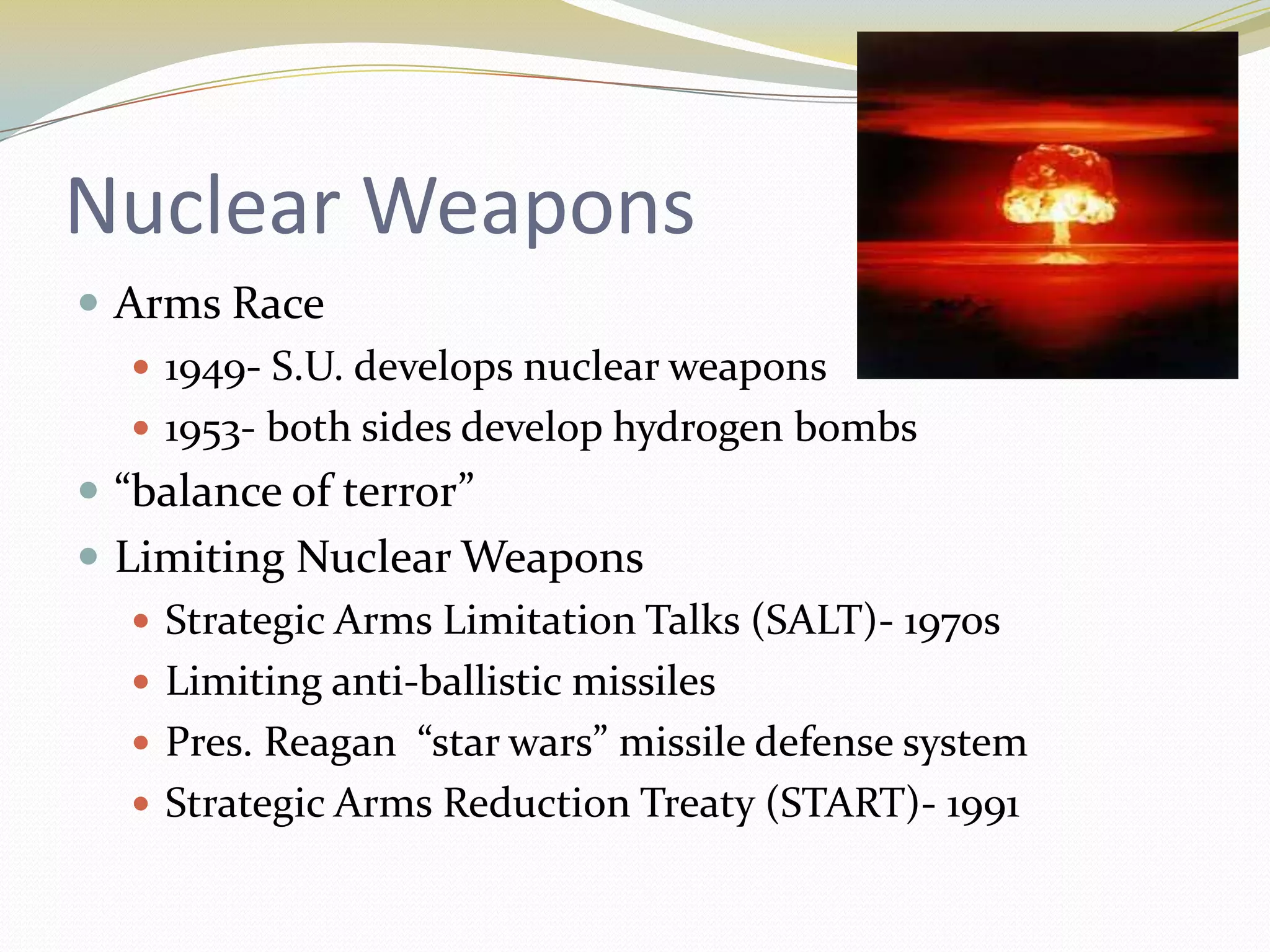 The cold war unfolds | PPTX | Arms & Ammunition | Sensitive Topics