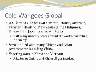 The cold war unfolds | PPTX | Arms & Ammunition | Sensitive Topics