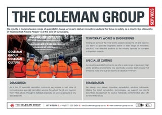The Coleman Group - Corporate Services | PPT