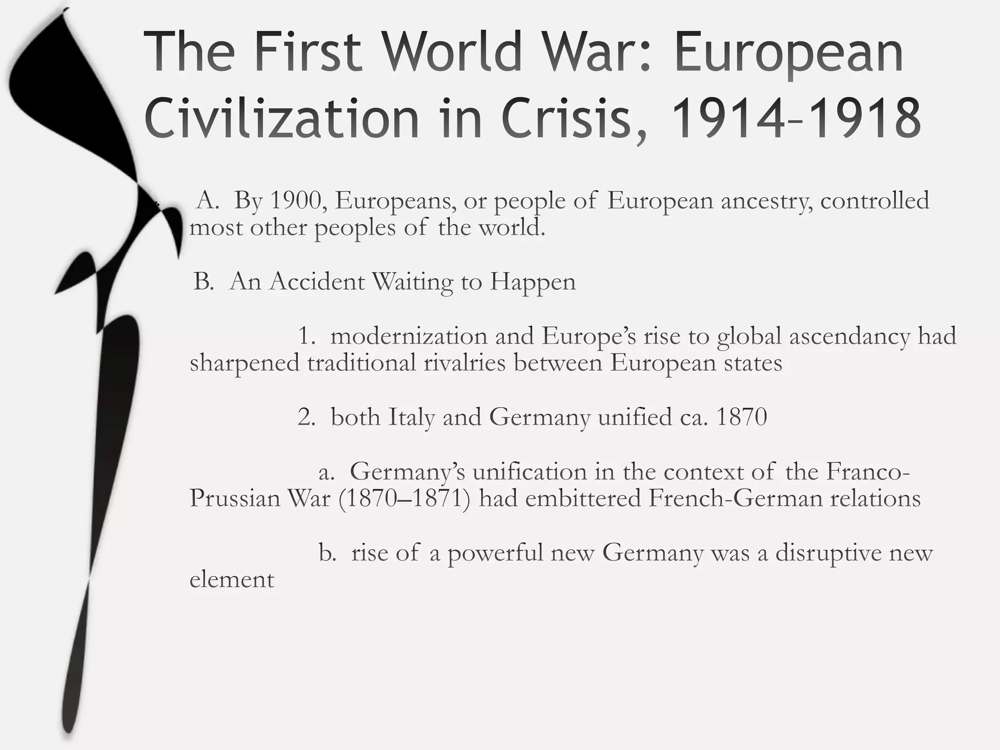 WWI: The collapse and recovery of europe | PPT