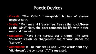 The Collar by George Herbert: Summary and Analysis | PPT
