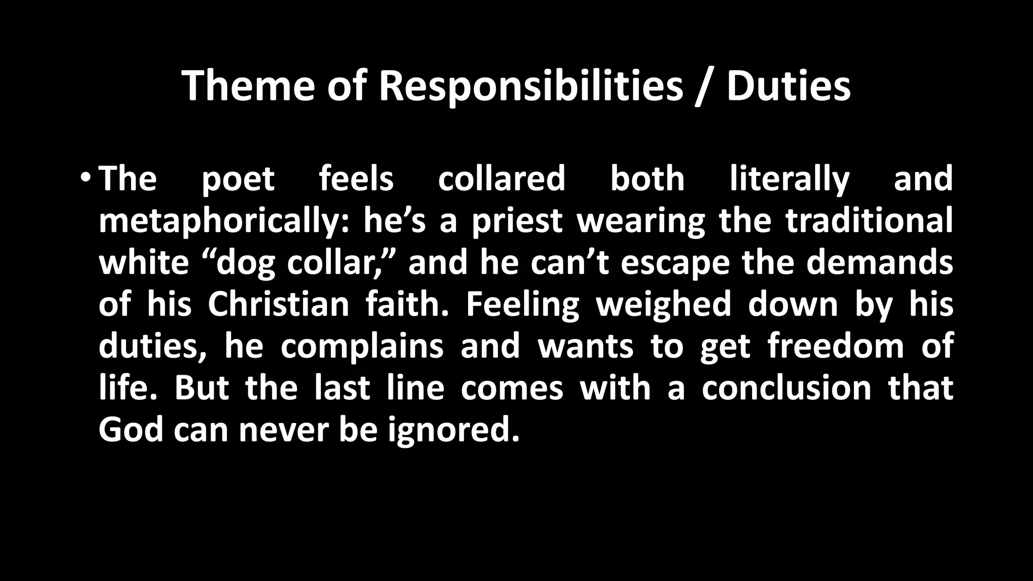 The Collar by George Herbert: Summary and Analysis | PPT