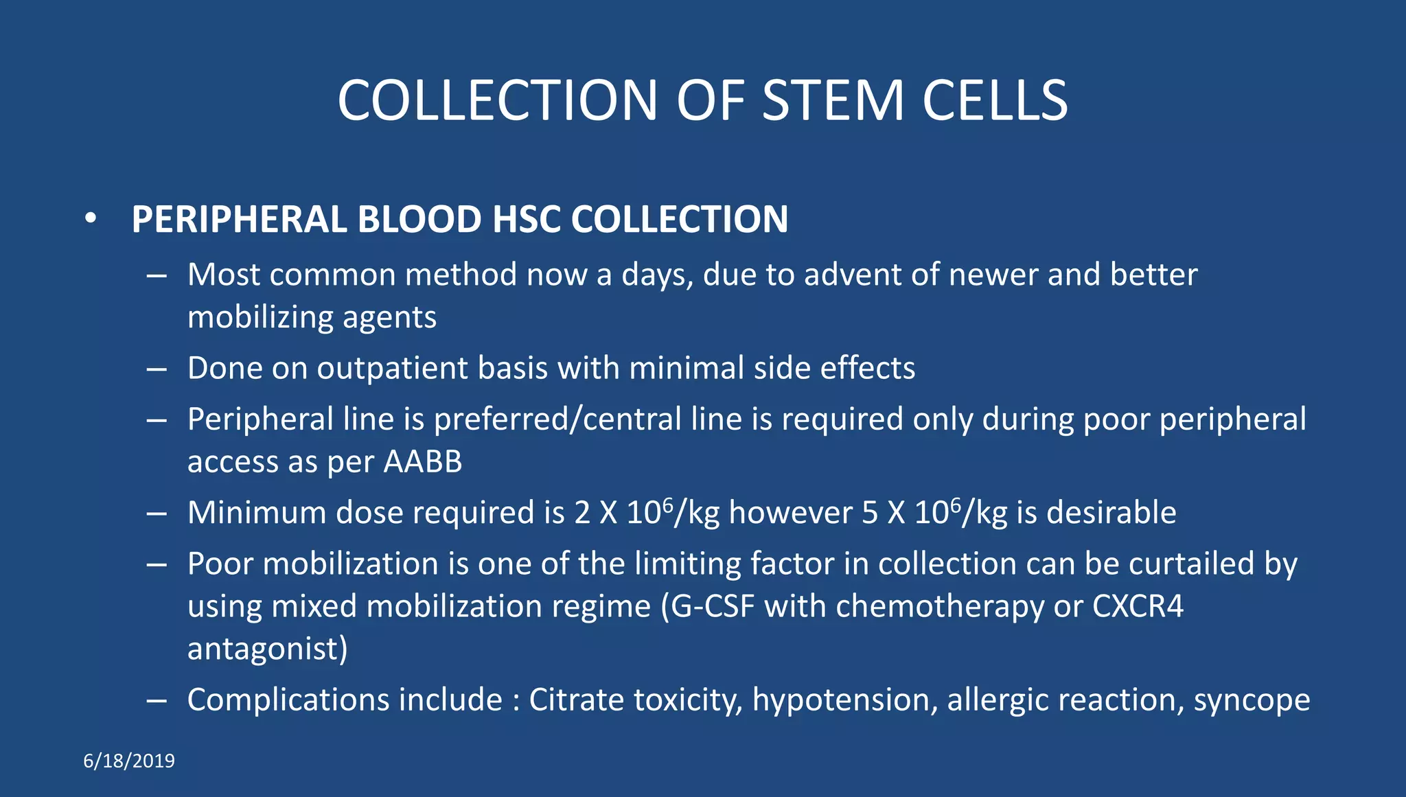 The collection and processing of hematopoietic | PPTX