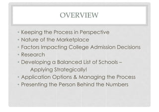 The College Admissions Process | PDF | College Planning | College Education